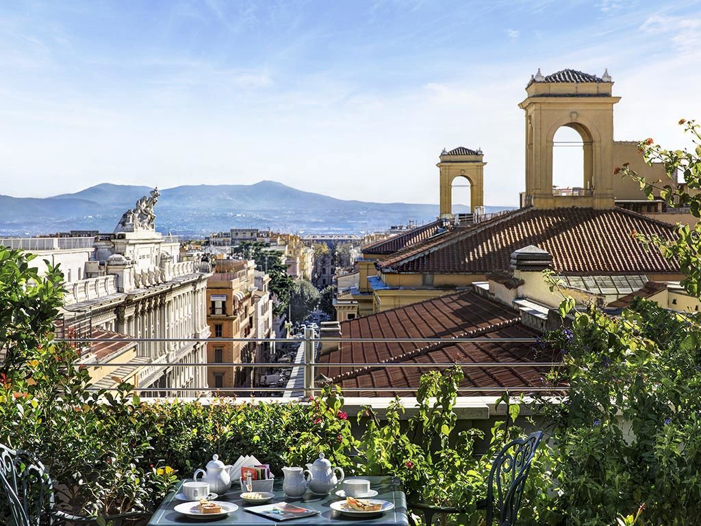 MARCELLA ROYAL HOTEL – ROOFTOP GARDEN 4, Itálie, Lazio, Řím, Roma ...